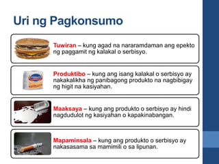 Aralin 5 pagkonsumo at ang mamimili | PPTX