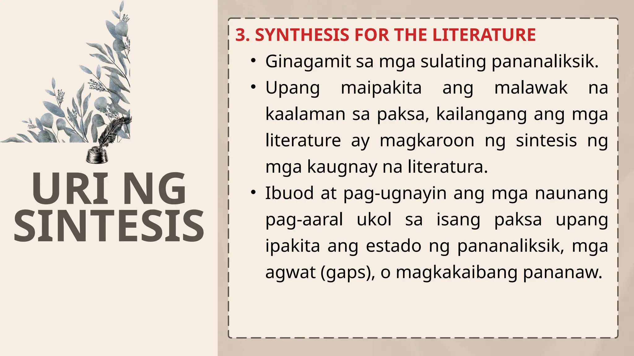 ARALIN 5(2) PAGSULAT NG SINTESIS - PAGSULAT SA FILIPINO SA LARANGAN NG ...