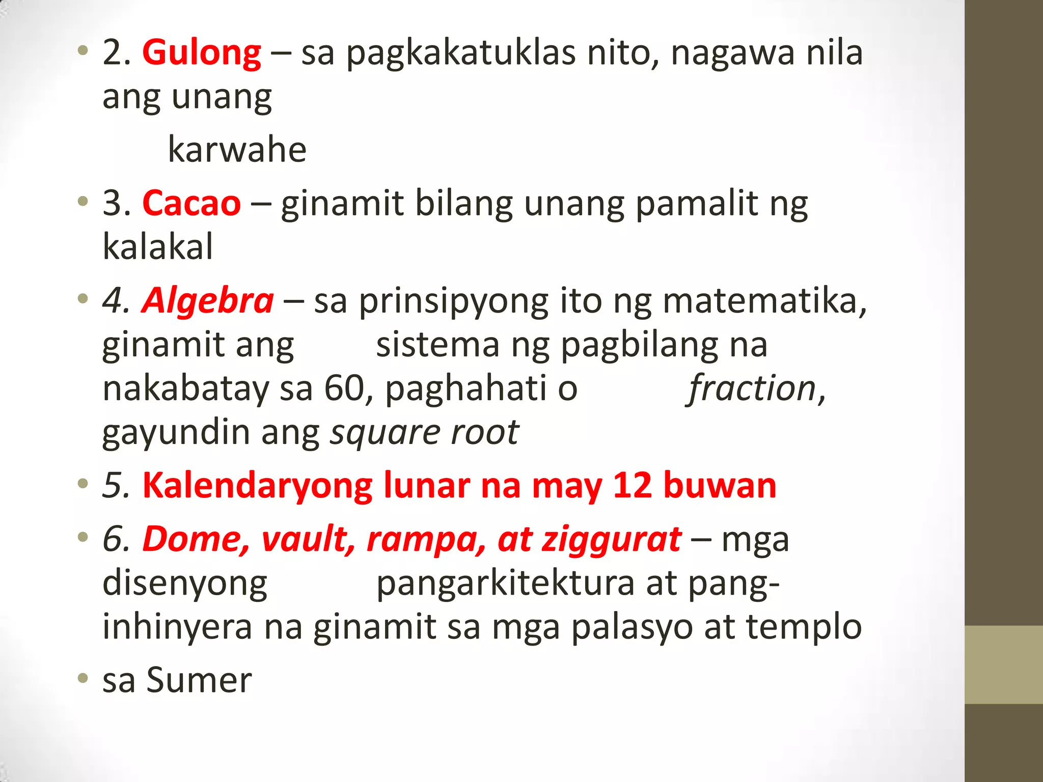 Aralin 5 ang kabihasnang mesopotamia sa kanlurang asya (3rd yr.) | PPTX