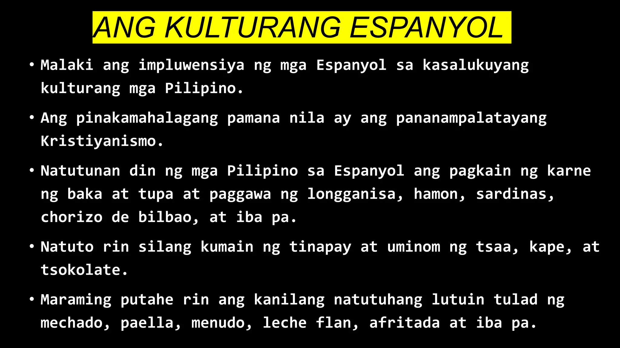 ARALIN 5 EPEKTO AT MGA PAGBABAGO SA KULTURANG PILIPINO NG KULTURANG ...