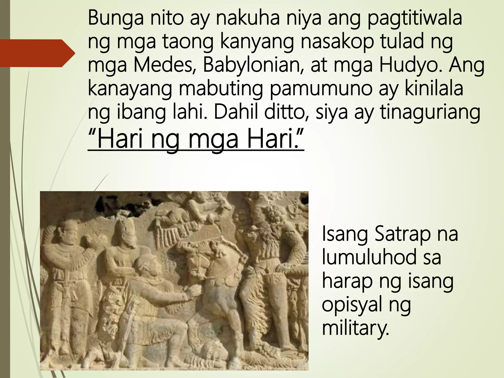 Aralin 5 kahariang persyano | PPT