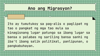 Aralin 5 migrasyon | PDF