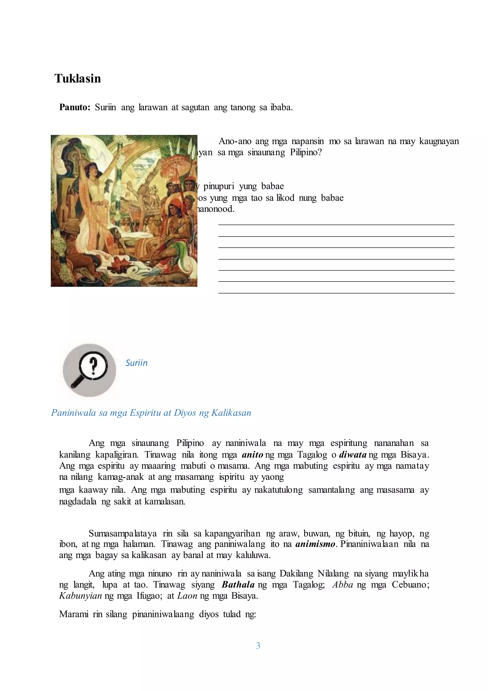 Sosyo - Kultural na Pamumuhay ng mga Sinaunang Tao | DOCX