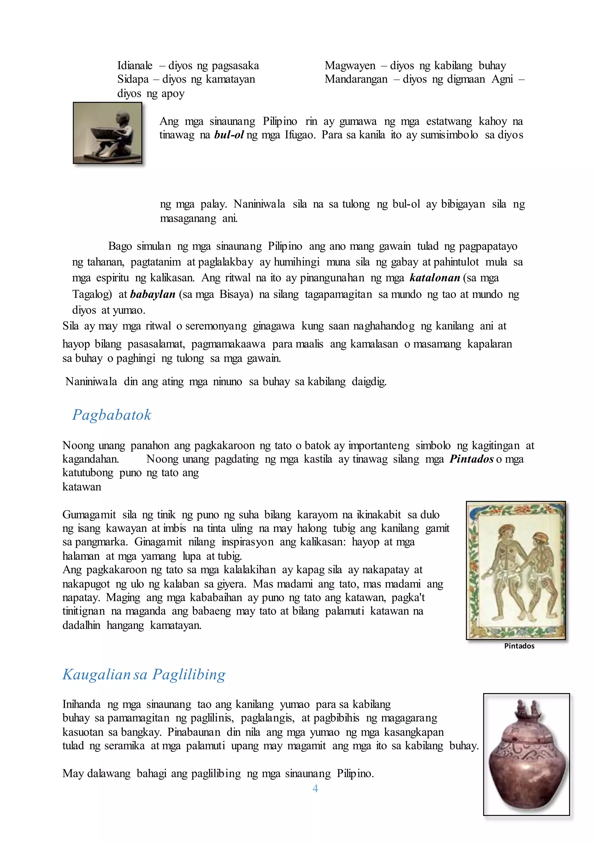 Sosyo - Kultural na Pamumuhay ng mga Sinaunang Tao | DOCX