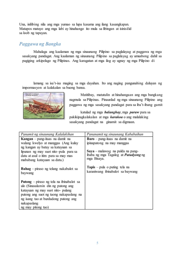 Sosyo - Kultural na Pamumuhay ng mga Sinaunang Tao | DOCX