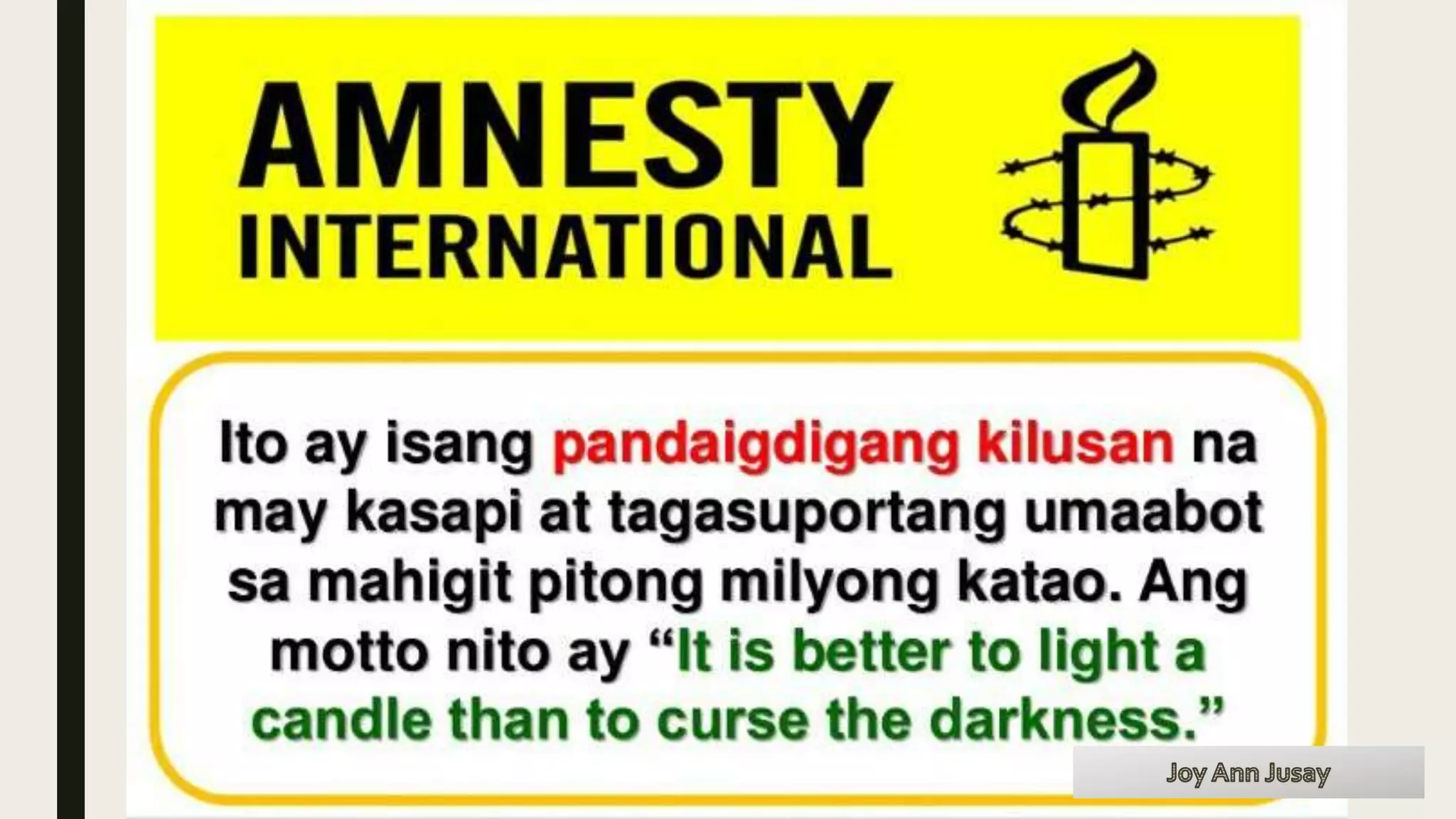 Mga Isyu sa Karapatang Pantao (Organisasyon) | PPTX