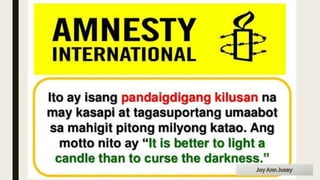 Mga Isyu sa Karapatang Pantao (Organisasyon) | PPTX