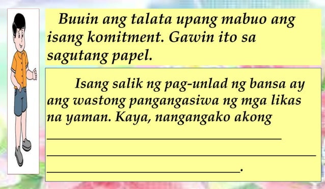 Aralin 6 kaugnayan ng matalinong pangangasiwa ng mga likas na yaman sa pag unlad ng bansa | PPTX