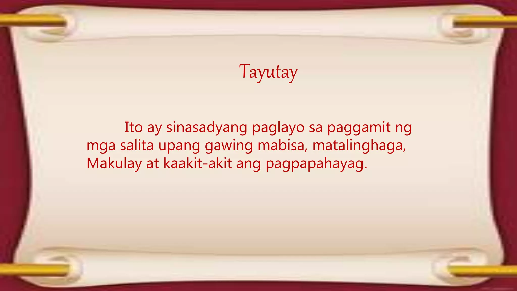 Uri ng Tayutay | PPTX