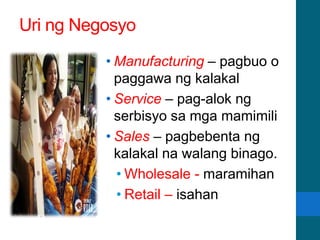 Aralin 7 negosyo | PPTX