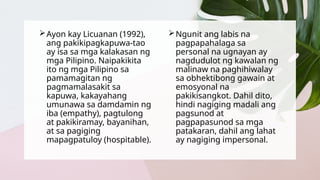 Pakikipagkapuwa at Kasaysayan: Gabay sa Mabuting Pilipino at Bayanihan ...