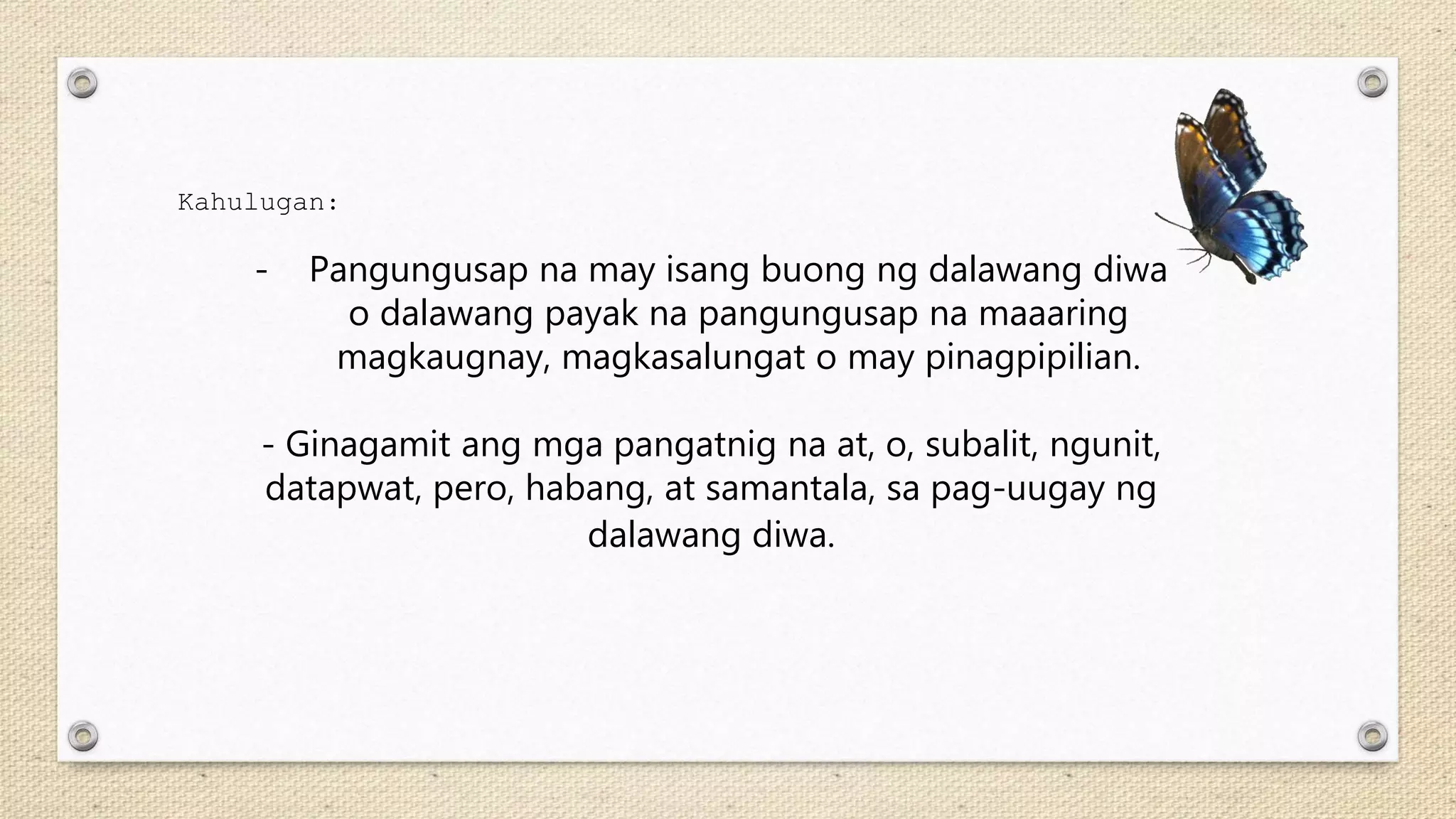 Uri ng Pangungusap | PPTX