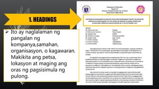 Katitikan ng Pulong at Memorandum | PPTX