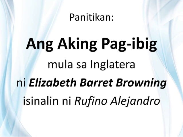 Ang Aking Pag-ibig | PPTX