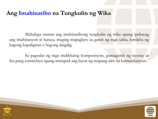 Aralin_8_Ang Interaksiyonal_Personal_at_Imahinatibong_Tungkulin_ng_Wika ...