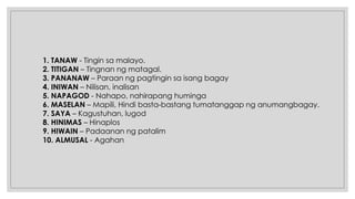 Pamilyar at Di- Pamilyar na Salita | PDF