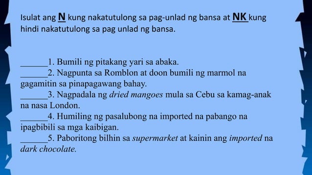 Aralin 9_Pagtangkilik sa Sariling Produkto para sa Pag-unlad at ...