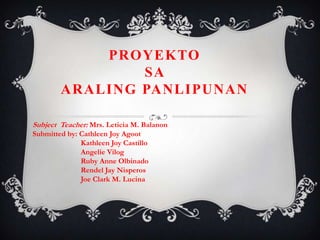 Araling Panlipunan Subject