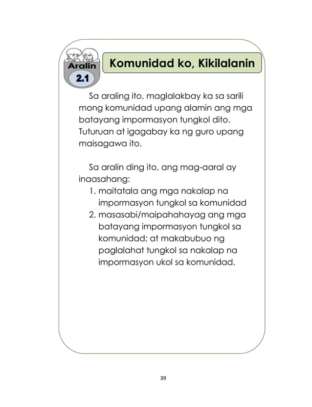 K TO 12 GRADE 2 LEARNING MATERIAL IN ARALING PANLIPUNAN | PDF