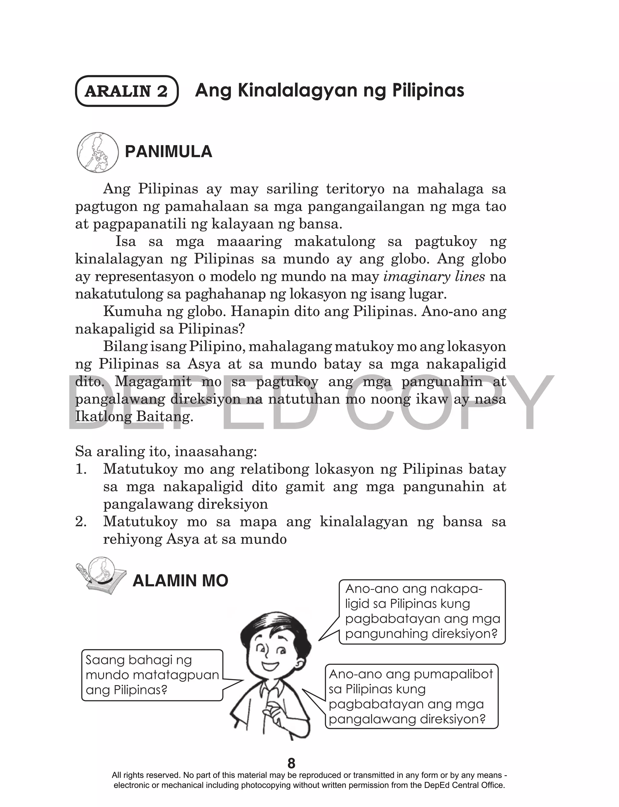 K TO 12 GRADE 4 LEARNER’S MATERIAL IN ARALING PANLIPUNAN (Q1-Q4) | PDF