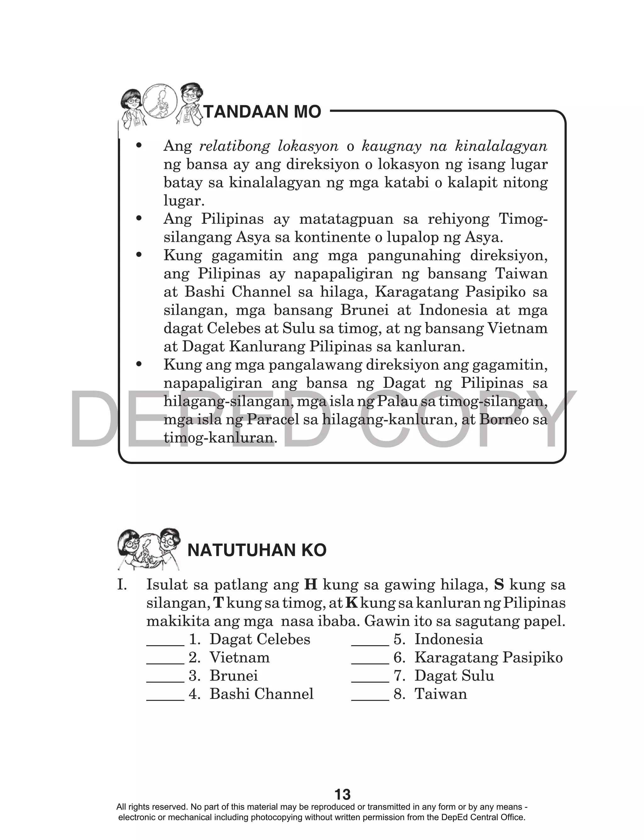 K TO 12 GRADE 4 LEARNER’S MATERIAL IN ARALING PANLIPUNAN (Q1-Q4) | PDF