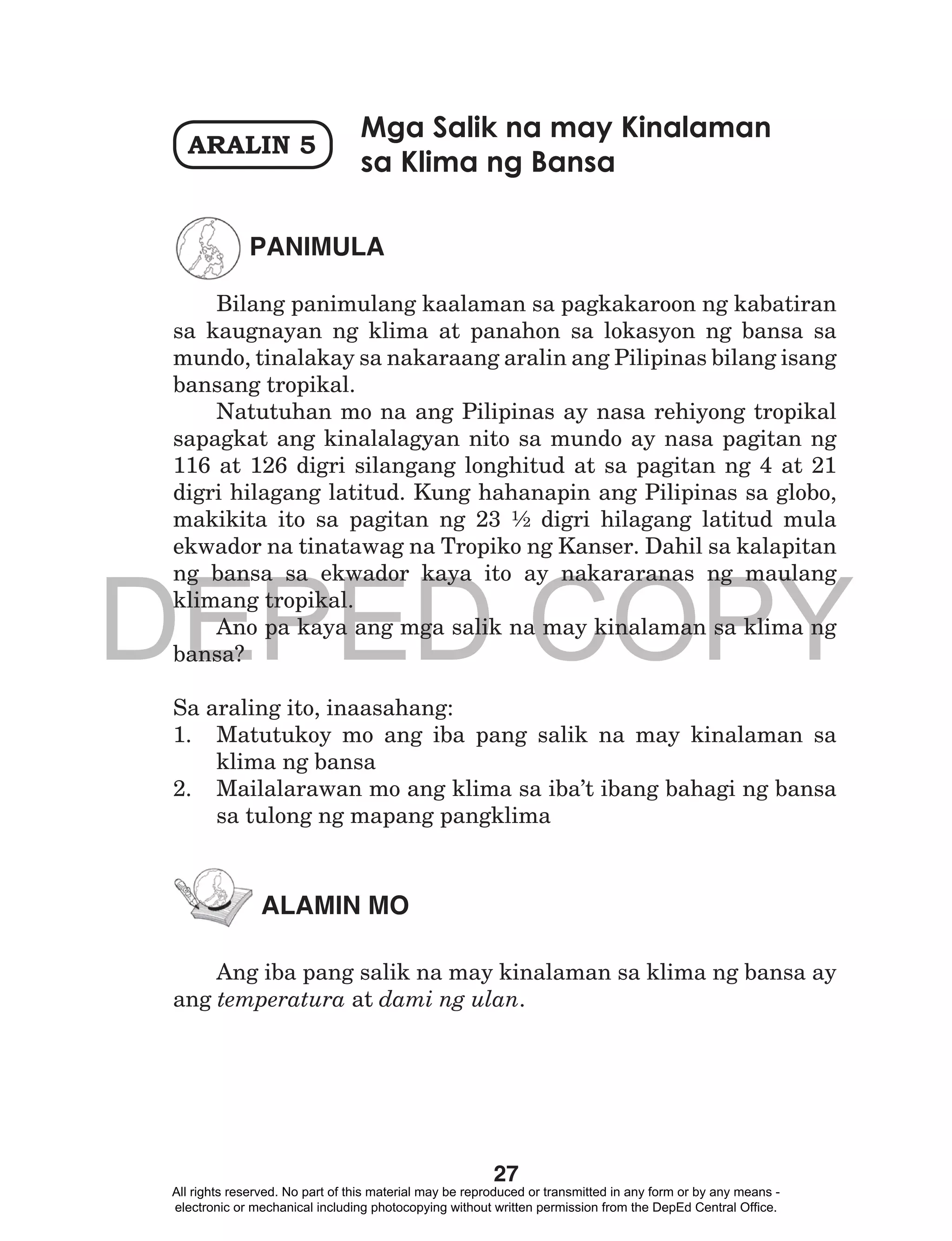 K TO 12 GRADE 4 LEARNER’S MATERIAL IN ARALING PANLIPUNAN (Q1-Q4) | PDF