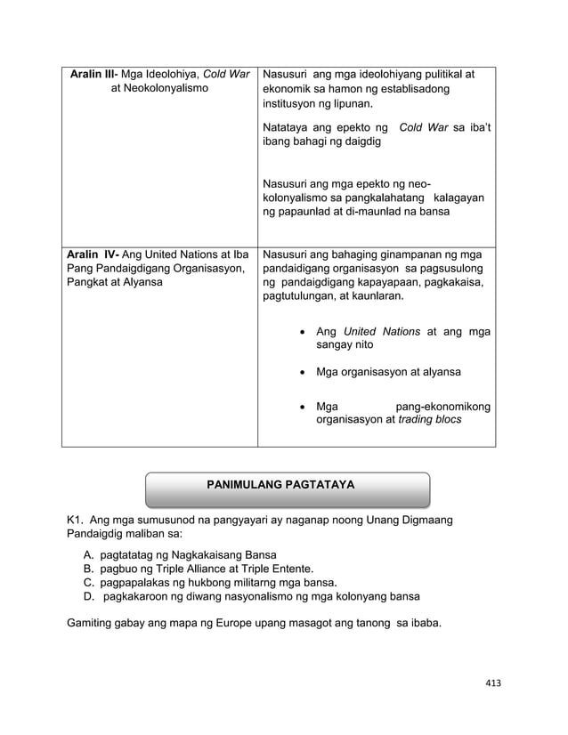 Araling Panlipunan - Kasaysayan ng Daigdig Module 4 | PDF