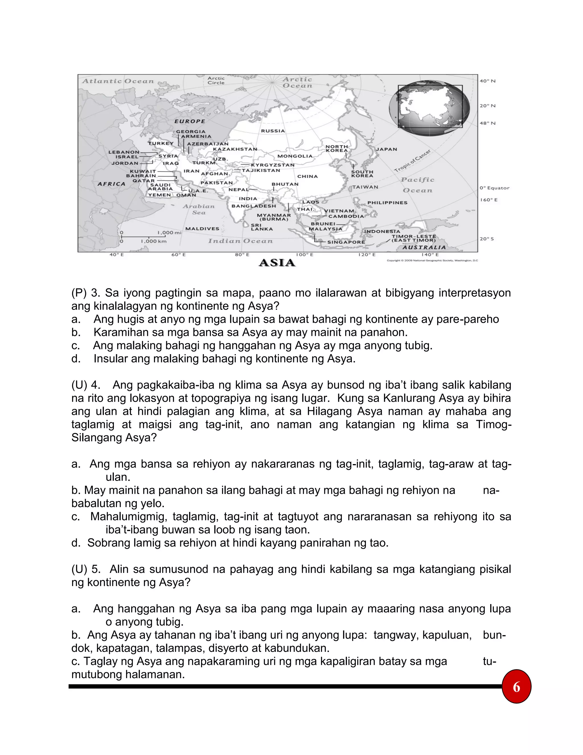 Araling Panlipunan 1st Quarter Grade 8 | PDF