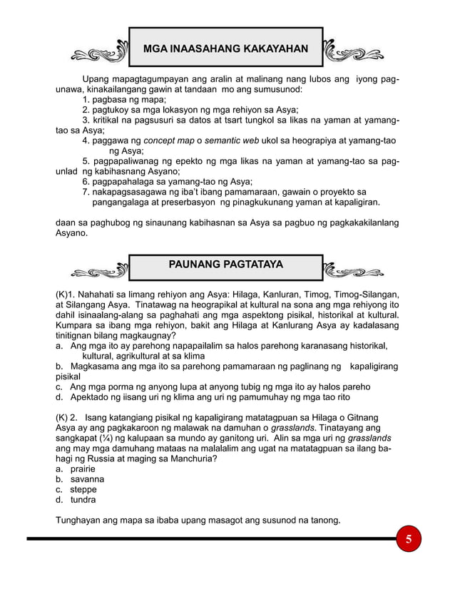 Araling Panlipunan 1st Quarter Grade 8 | PDF