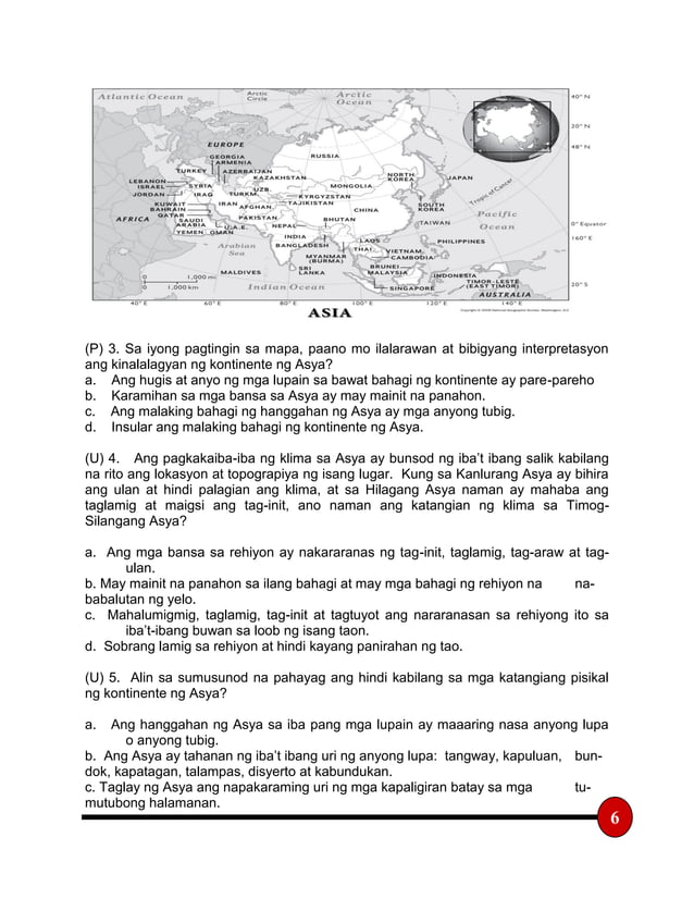 Araling Panlipunan 1st Quarter Grade 8 | PDF