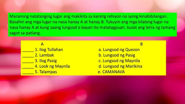 Araling Panlipunan 3 Yunit III Aralin 1 Ang Kultura ng mga Lalawigan sa Kinabibilangang Rehiyon ...