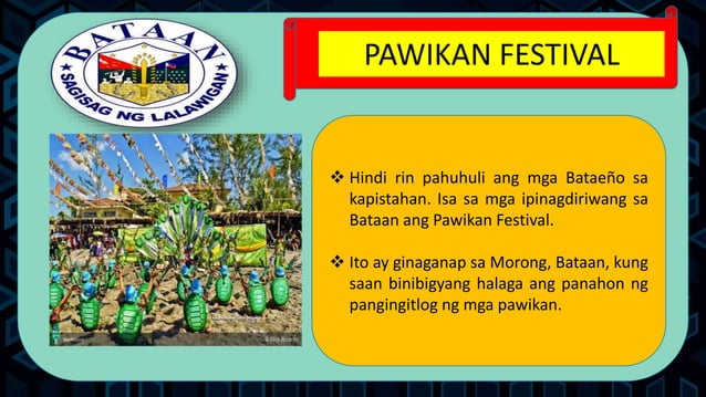 Araling Panlipunan 3 Yunit III Aralin 3 Ang Kultura ng Aming Lalawigan sa Region 3 o Gitnang ...