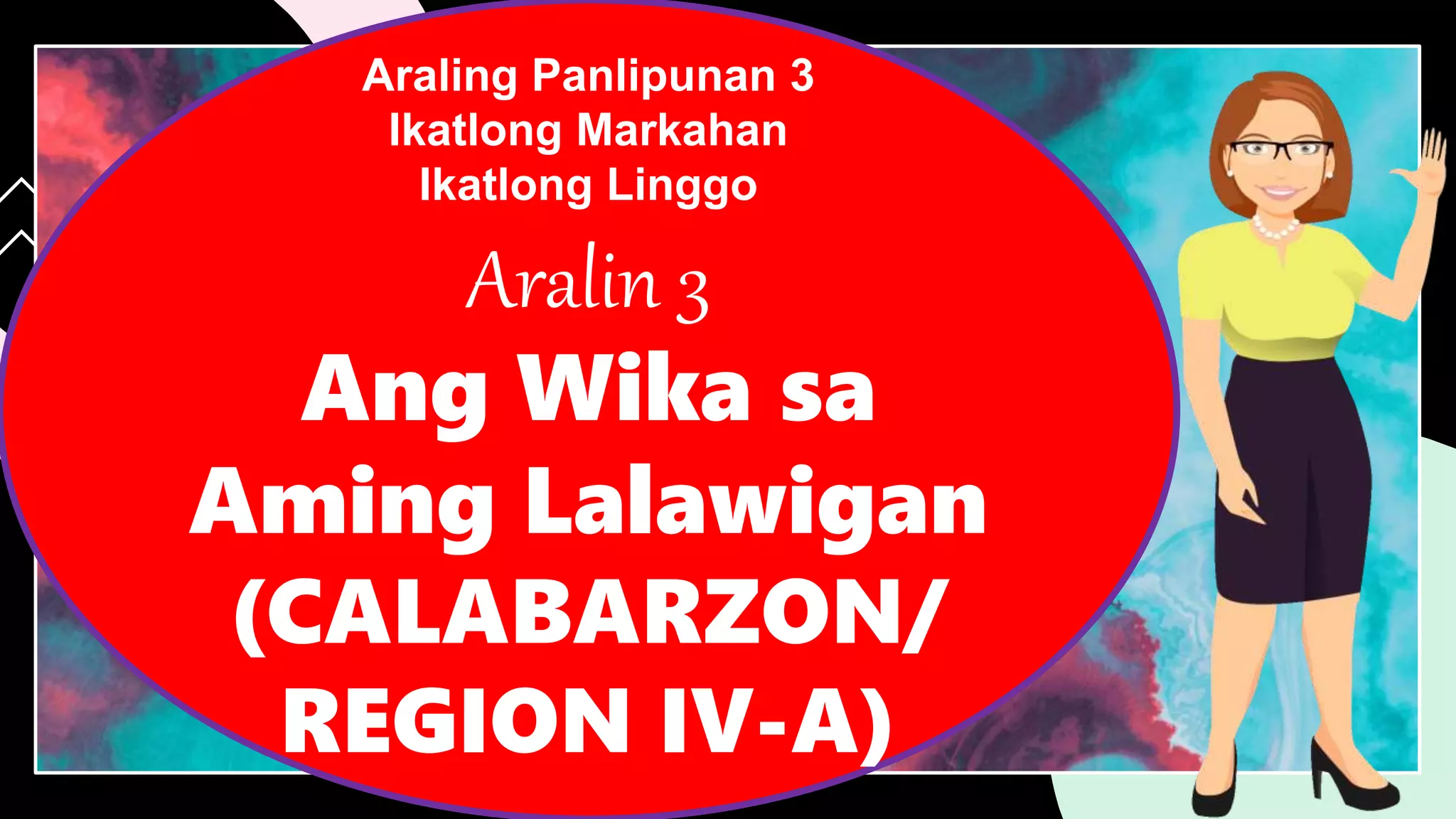 Araling Panlipunan 3 Yunit III Aralin 3 Ang Wika sa Aming Lalawigan (Region IV-A/ CALABARZON) | PPTX