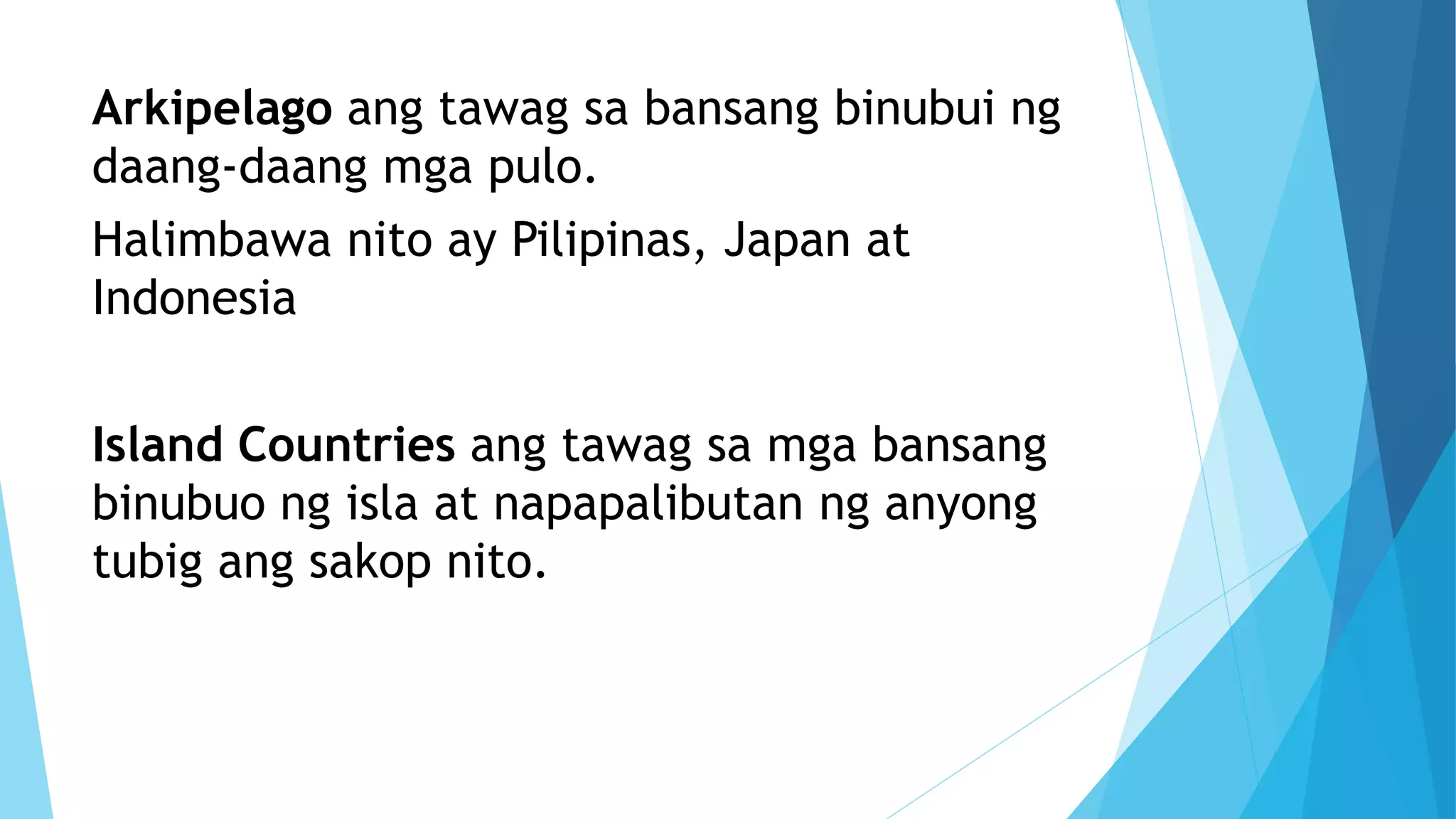 Katangian ng mga bansa at Mga Elemento ng Pagkabansa | PPTX