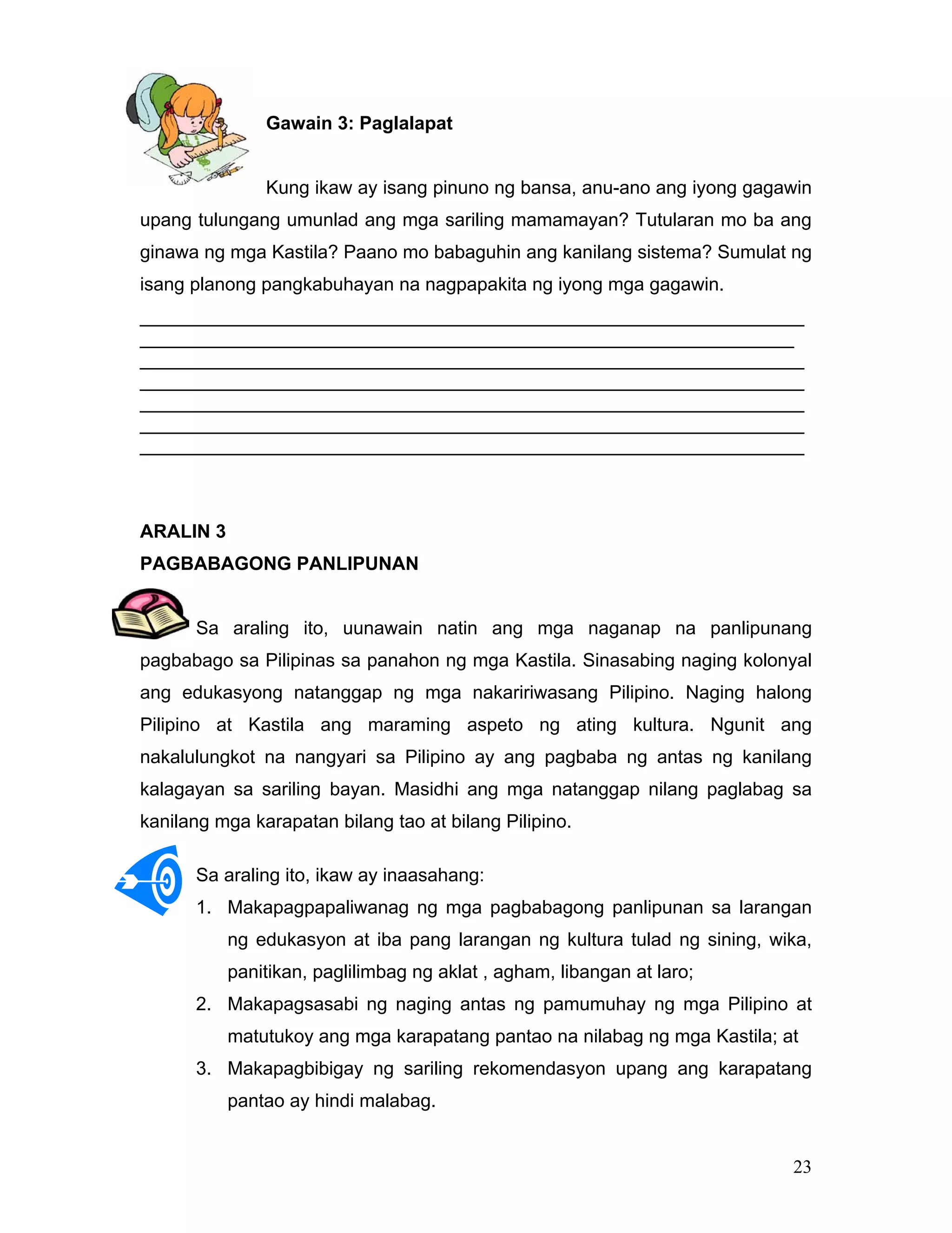 AP 5 Pagbabago dulot ng Kolonisasyon sa Pilipinas | PDF
