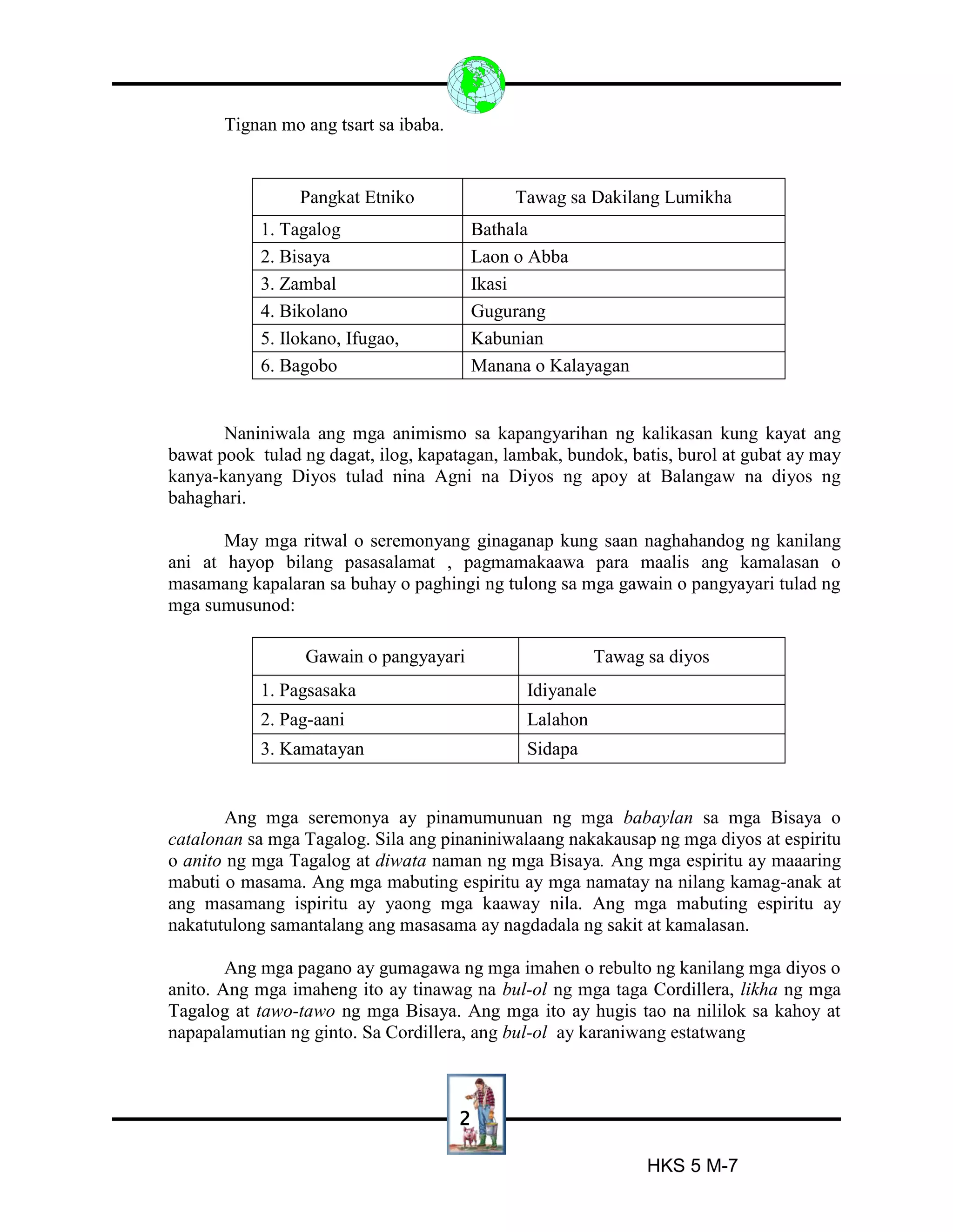 AP 5 Pananampalataya ng mga Sinaunang Pilipino | PDF