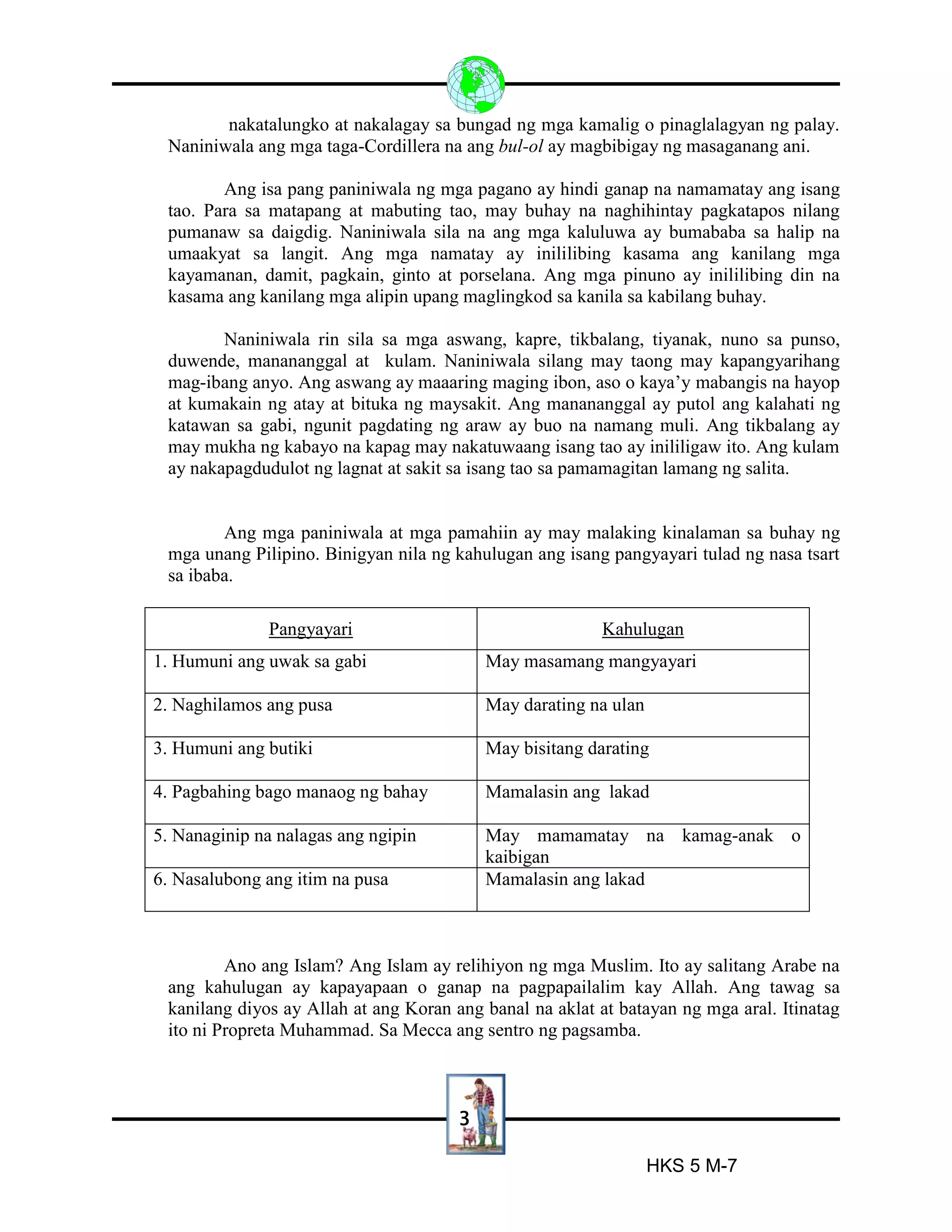 AP 5 Pananampalataya ng mga Sinaunang Pilipino | PDF