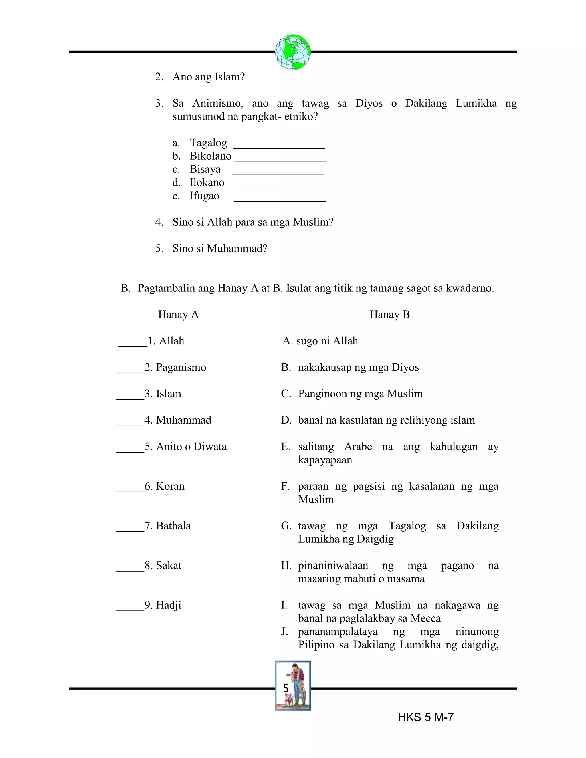 AP 5 Pananampalataya ng mga Sinaunang Pilipino | PDF