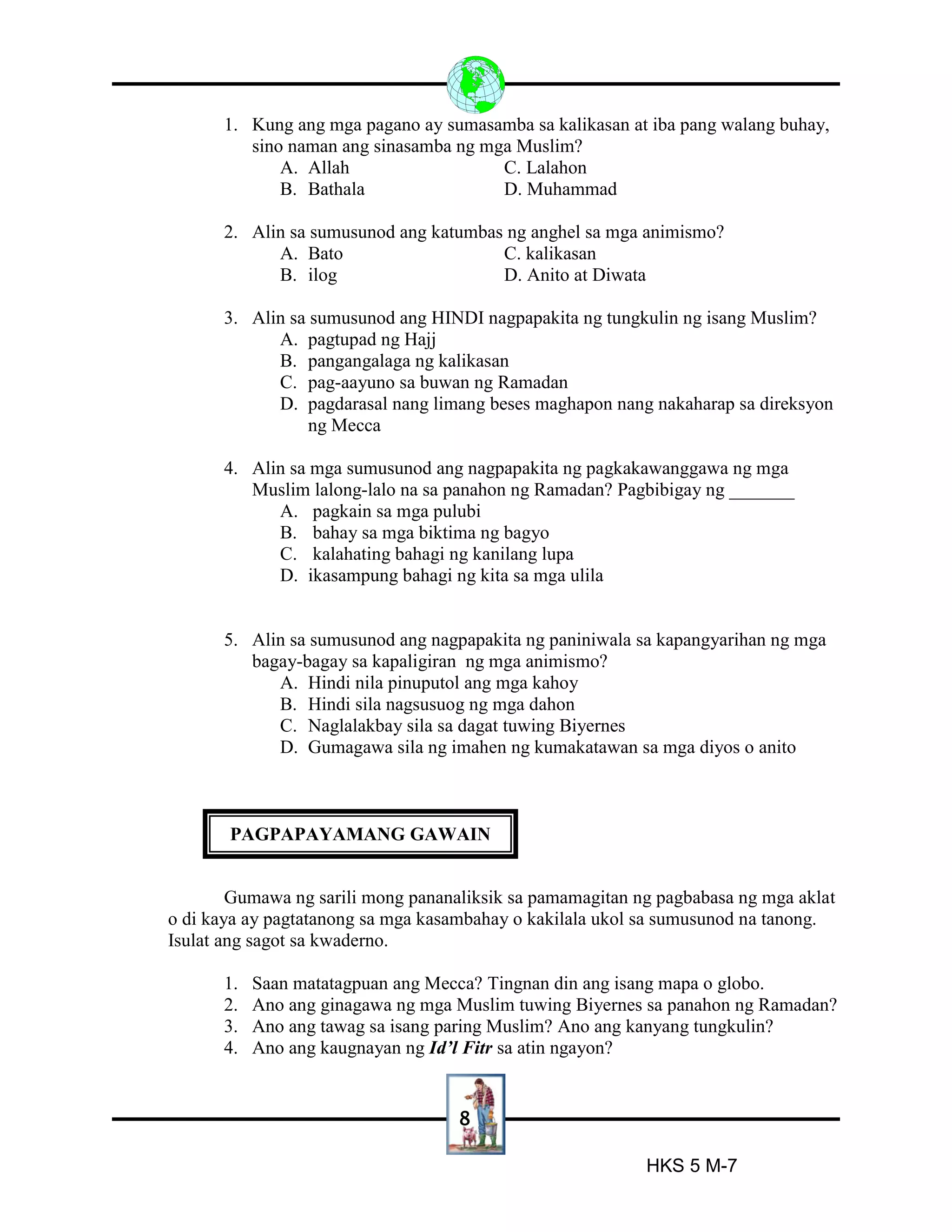 AP 5 Pananampalataya ng mga Sinaunang Pilipino | PDF