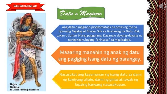 Araling panlipunan 5 antas ng pamumuhay ng mga sinaunang filipino | PPT Araling panlipunan 5 antas ng pamumuhay ng mga sinaunang filipino | PPT