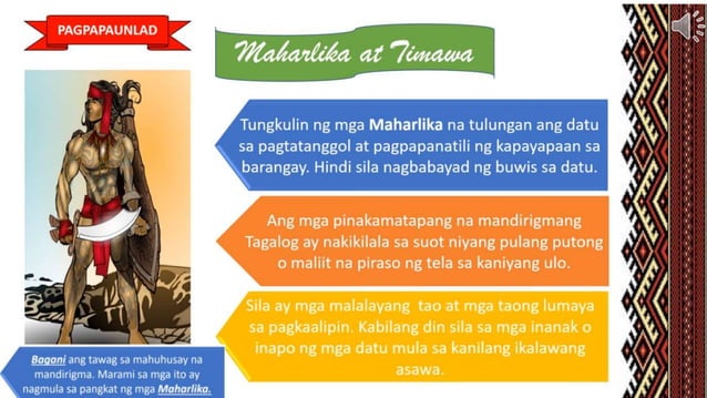 Araling panlipunan 5 antas ng pamumuhay ng mga sinaunang filipino | PPT Araling panlipunan 5 antas ng pamumuhay ng mga sinaunang filipino | PPT