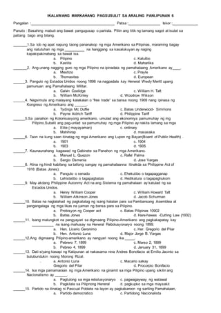 Araling panlipunan 6 | DOCX