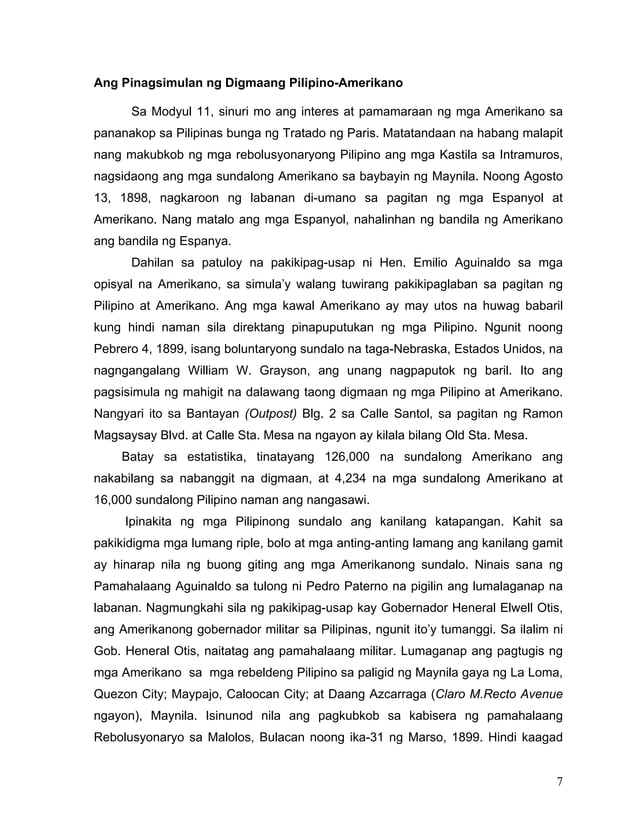 AP 6 Ang Pananakop ng mga Amerikano sa Pilipinas | PDF