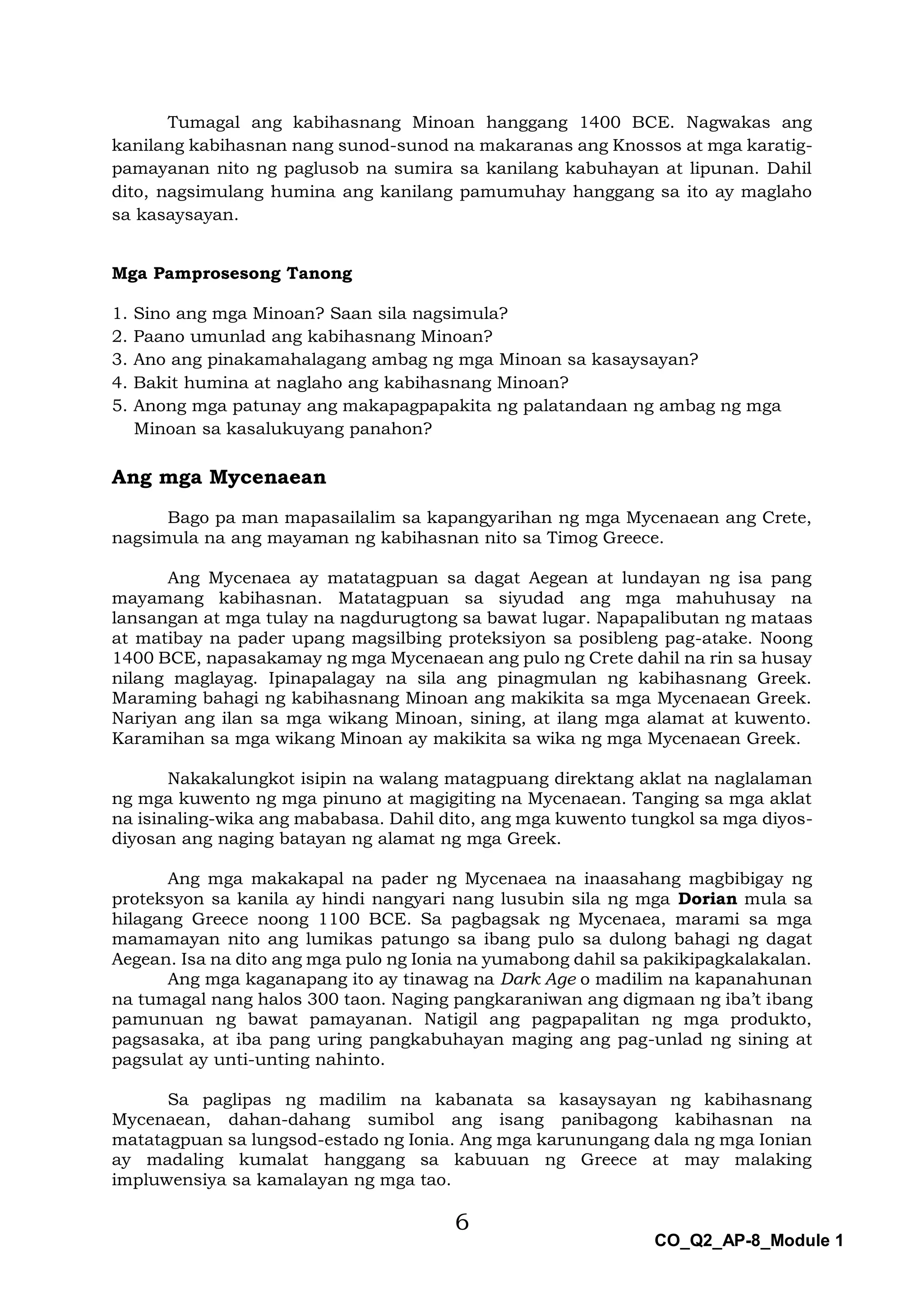 AralingPanlipunan8_Module1_Quarter2_Kabihasnang-Minoan-Mycenaean-at ...