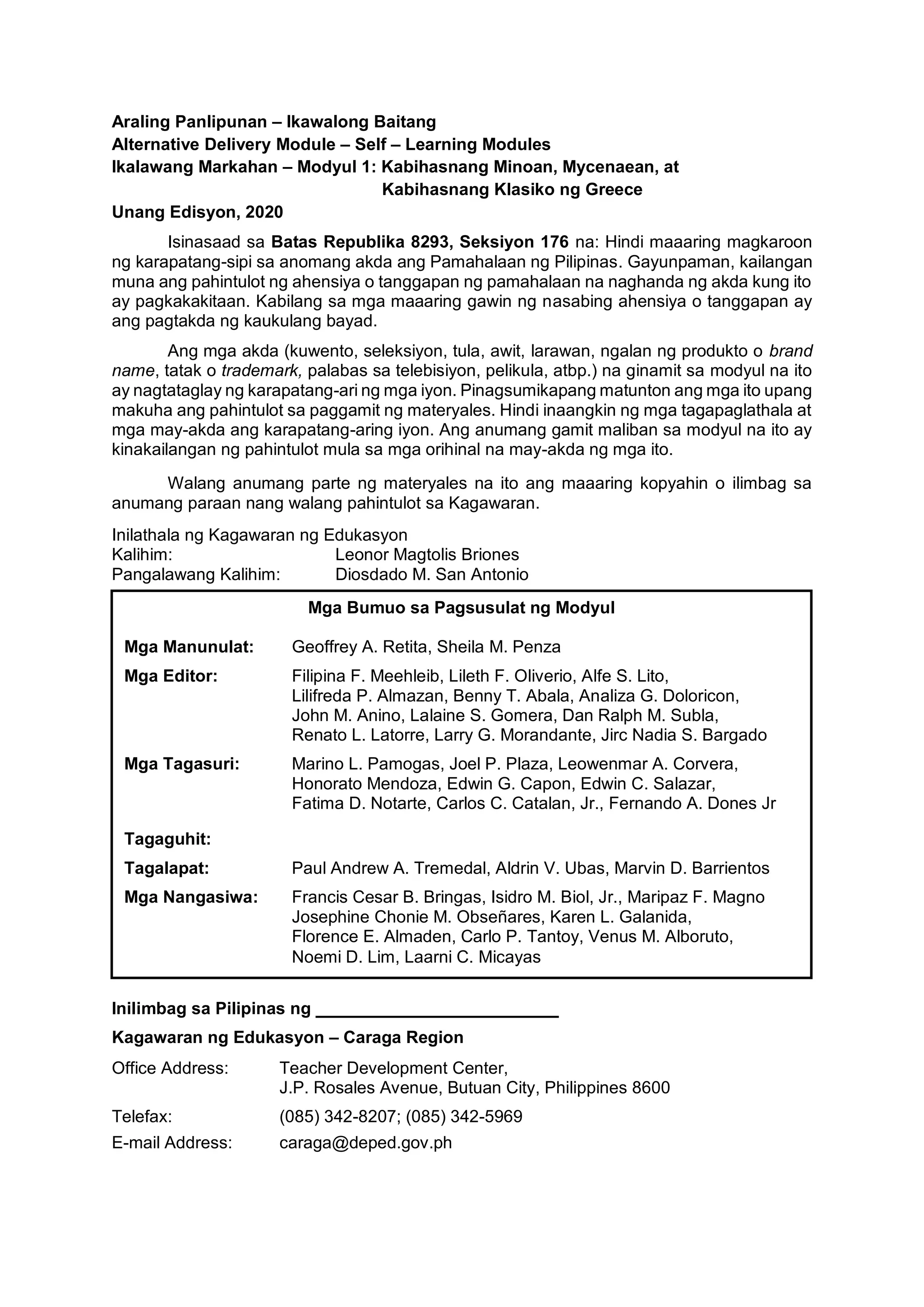AralingPanlipunan8_Module1_Quarter2_Kabihasnang-Minoan-Mycenaean-at ...