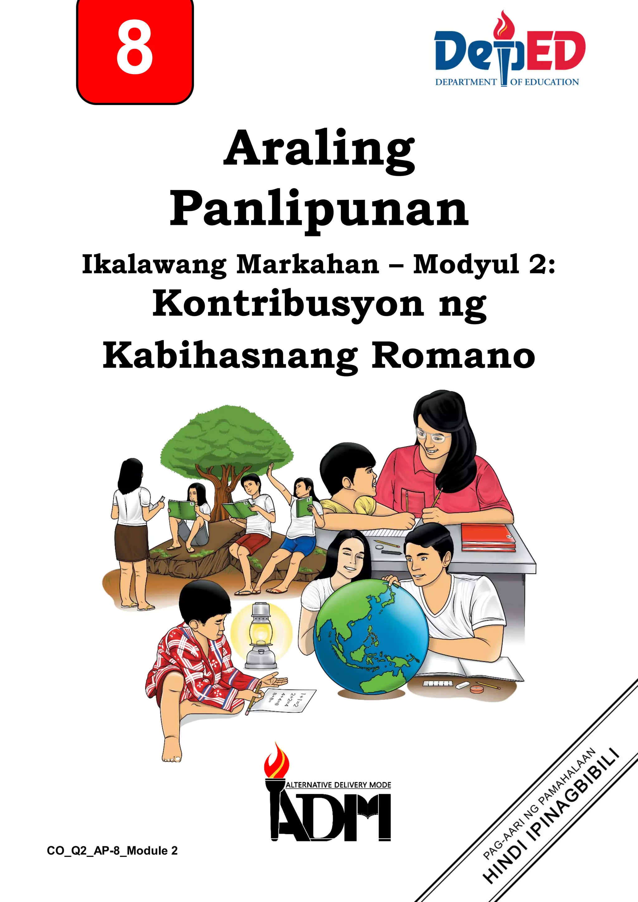 AralingPanlipunan8_Module2_Quarter2_Kontribusyon ng Kabihasnang Romano_V2.pdf