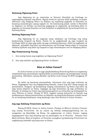 AralingPanlipunan8_Module2_Quarter2_Kontribusyon ng Kabihasnang Romano ...