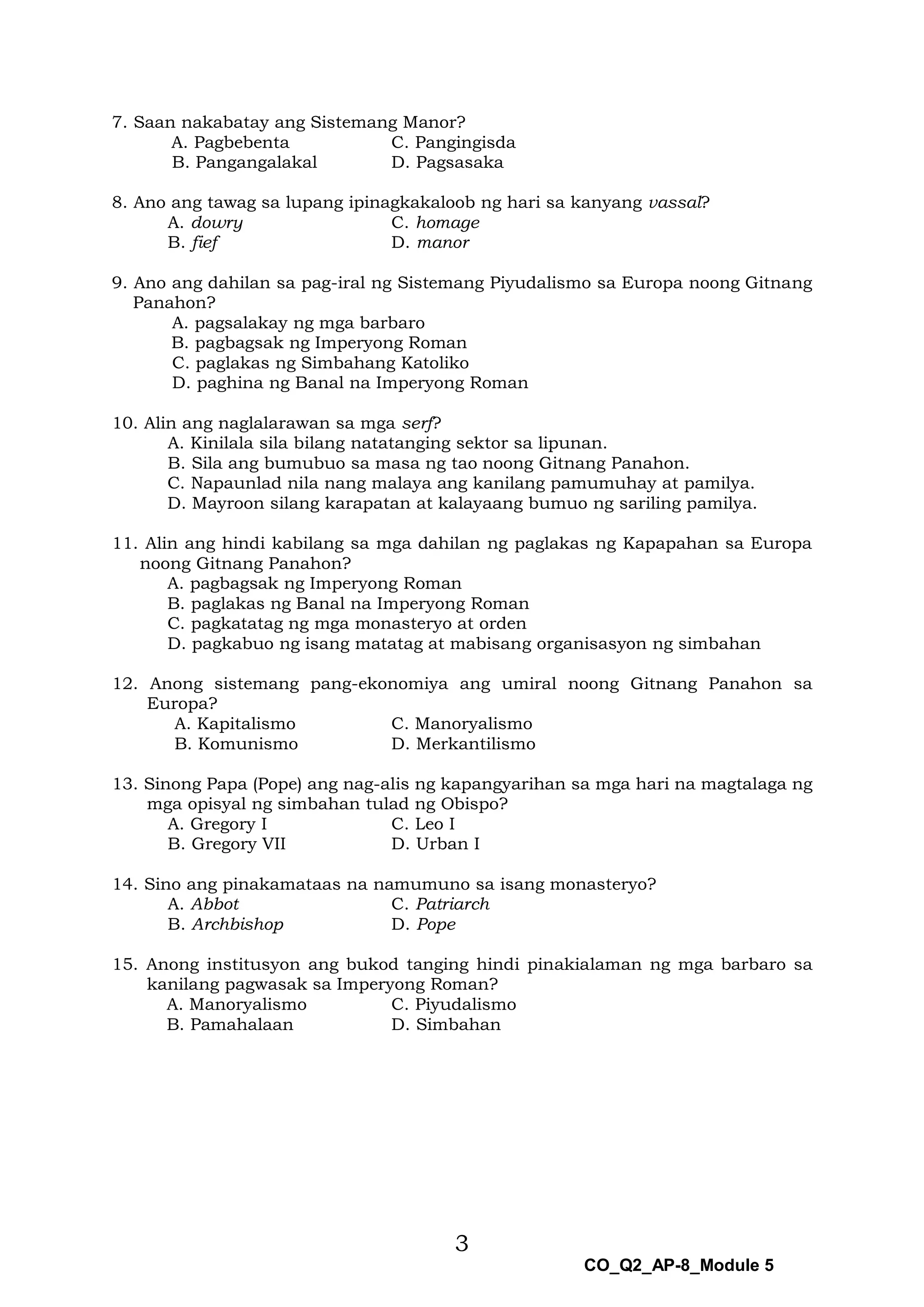 AralingPanlipunan8_Module5_Quarter2_Mga Pagbabagong Naganap sa Europa ...