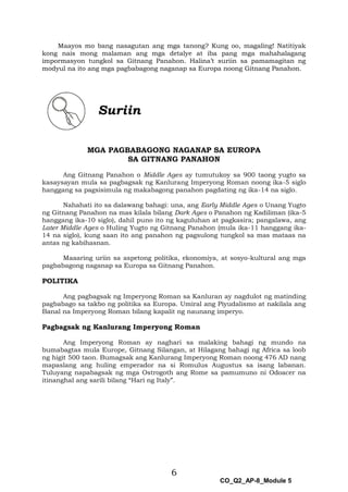 AralingPanlipunan8_Module5_Quarter2_Mga Pagbabagong Naganap sa Europa ...