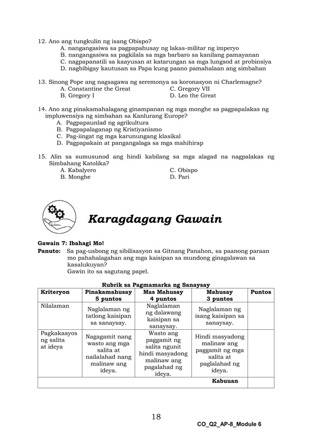 AralingPanlipunan8_Module6_Quarter2_Mga Kaisipang Lumaganap sa Gitnang ...